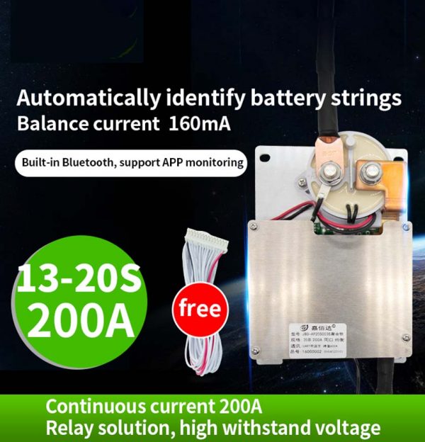 8-20S 200A Smart BMS LiFePO4 Remote Monitoring - EnergyBank